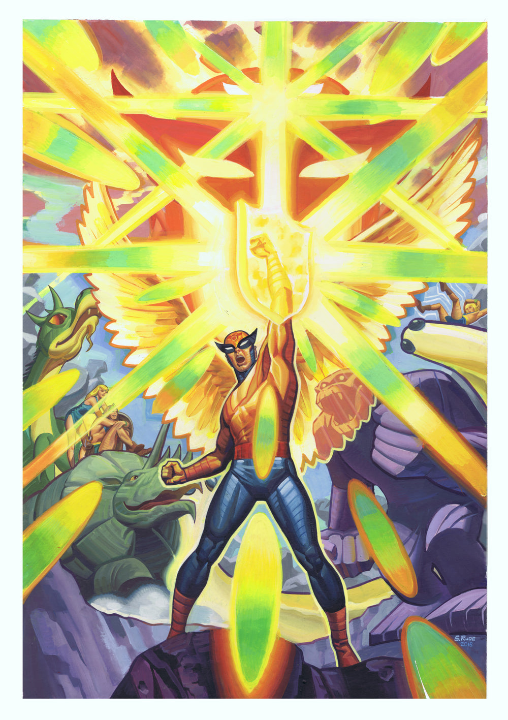 Birdman Final Cover Painting – Steve Rude Art