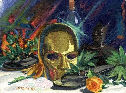 Batman Still Life w/Mask | Steve Rude Art